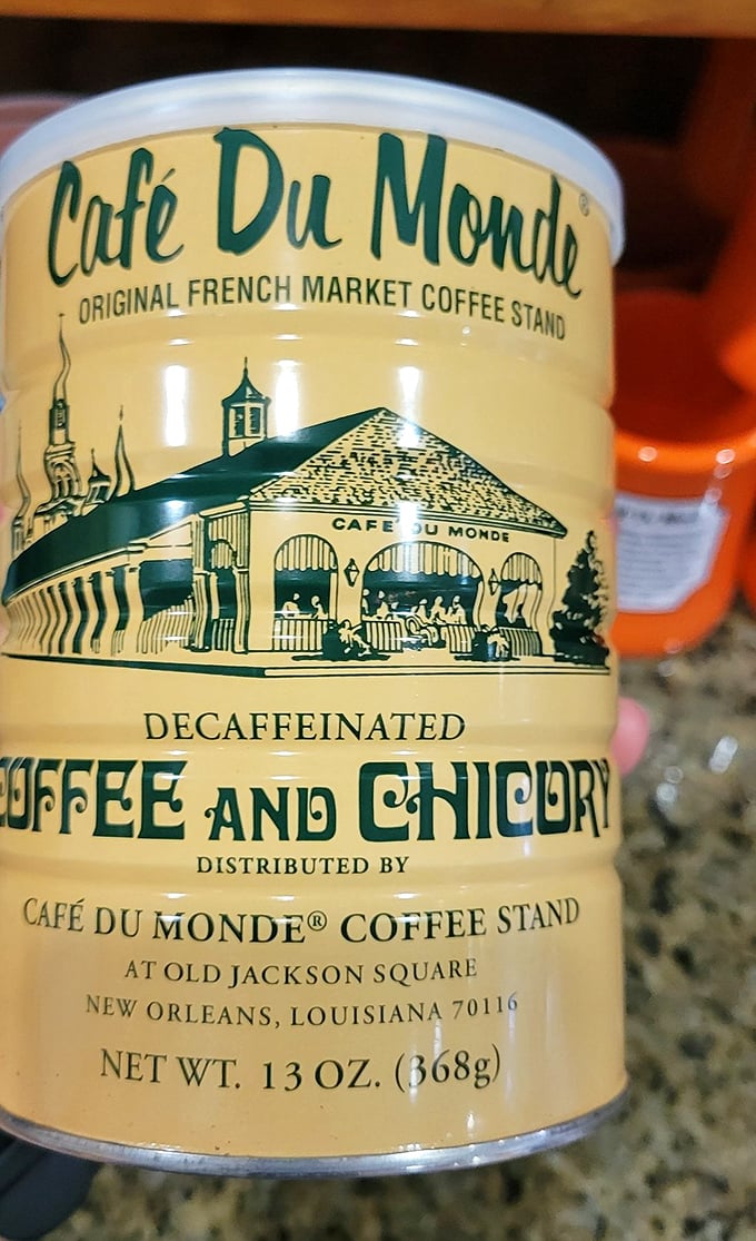 The famous coffee and chicory blend in take-home form. Morning routines improved dramatically by this distinctive New Orleans tradition in a nostalgic yellow can.