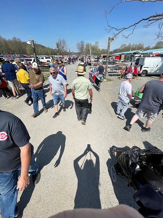 The sprawling marketplace stretches toward the horizon like a bargain hunter's promised land. Those shadows on the ground are just shoppers whose arms aren't full enough yet.