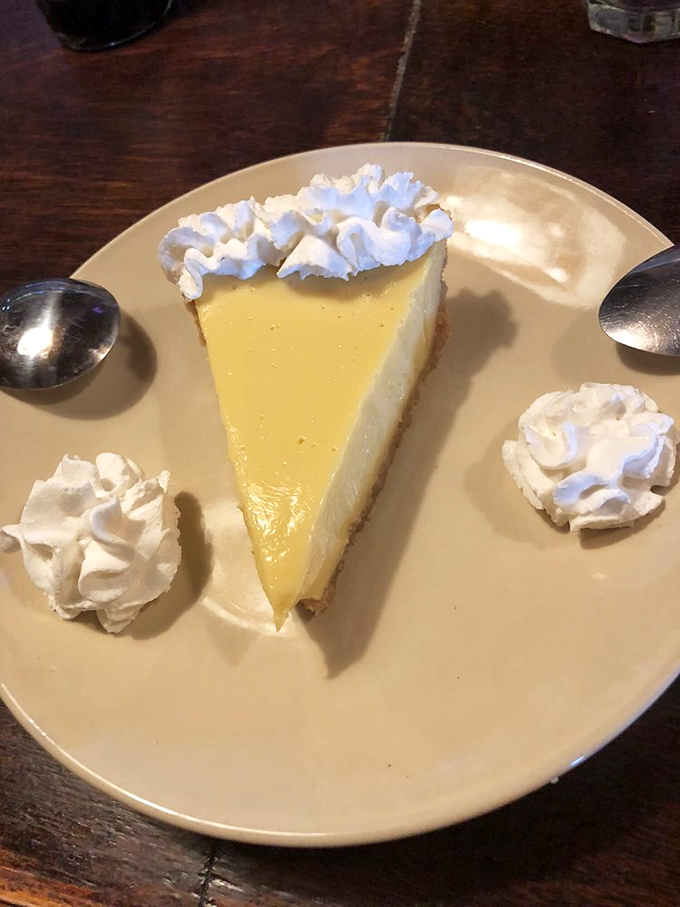 Key lime pie that strikes the perfect balance between tart and sweet&mdash;the dollops of whipped cream standing by like loyal supporters of citrus perfection.