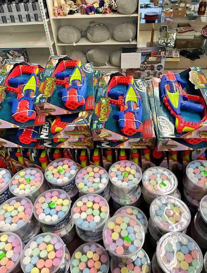 Colorful water guns and pastel chalk buckets promise summer fun for the kids without soaking your wallet in the process.