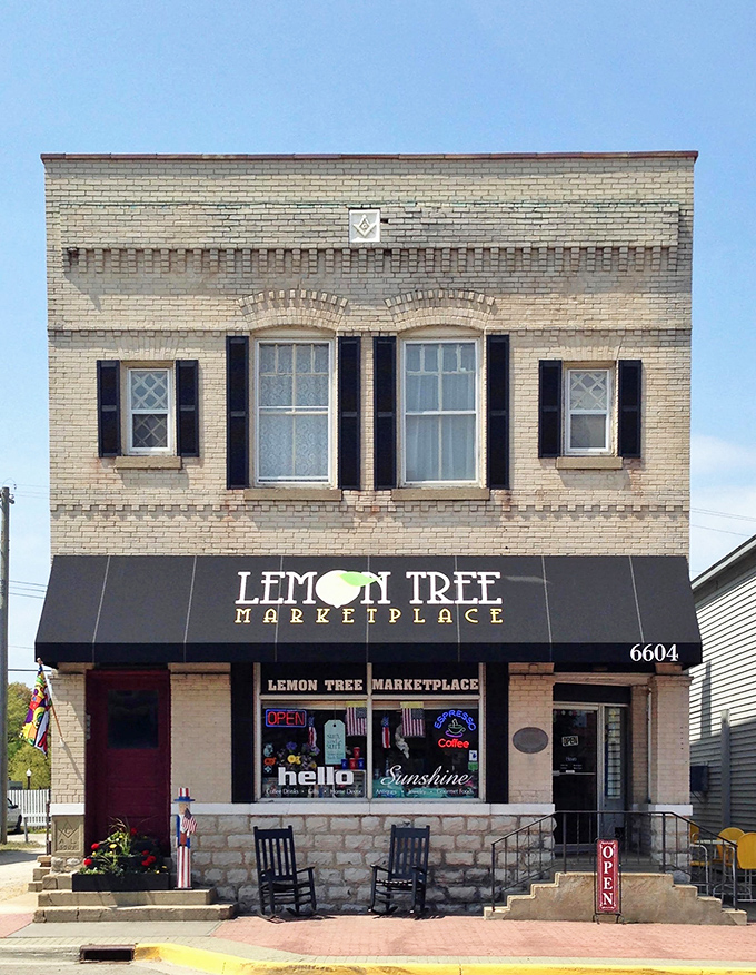 Lemon Tree Marketplace's rocking chairs outside say everything about Caseville: "Sit a spell. The rush can wait."