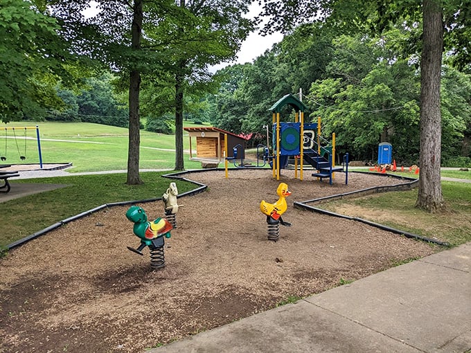 Community parks in small towns just hit different&mdash;simple pleasures in green spaces where generations have played. Childhood, distilled to its essence. 