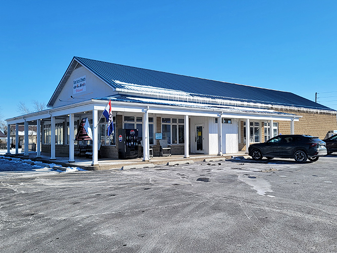 This unassuming local eatery likely serves the kind of breakfast where coffee refills come without asking and pancakes don't need Instagram filters to look appetizing.