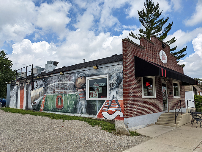 This local eatery's sports-themed mural announces its hometown pride loud and clear&mdash;where the coffee is hot and the opinions on last night's game are hotter.