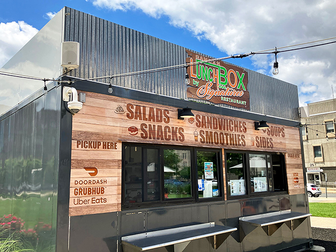 Local eateries like this charming lunch spot serve up affordable comfort food, proving Camden's culinary scene satisfies both appetite and budget constraints.