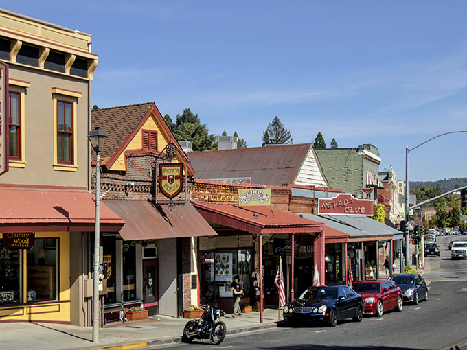 Main Street's preserved storefronts showcase a time when shopping was social and businesses were built to last generations, not quarterly reports.