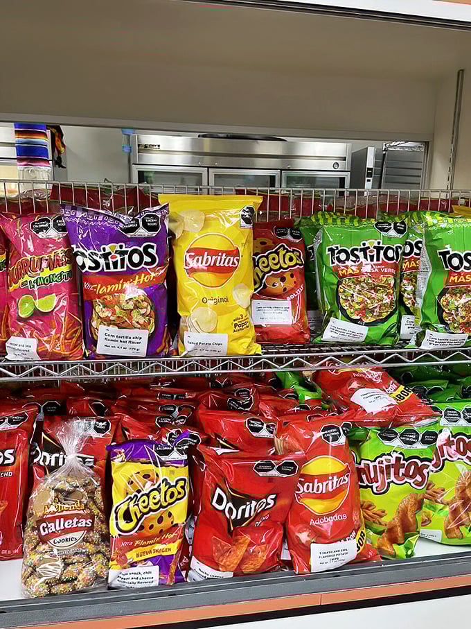 The snack aisle that puts regular grocery stores to shame. These aren't just chips&mdash;they're the supporting cast to your main-event tamales.