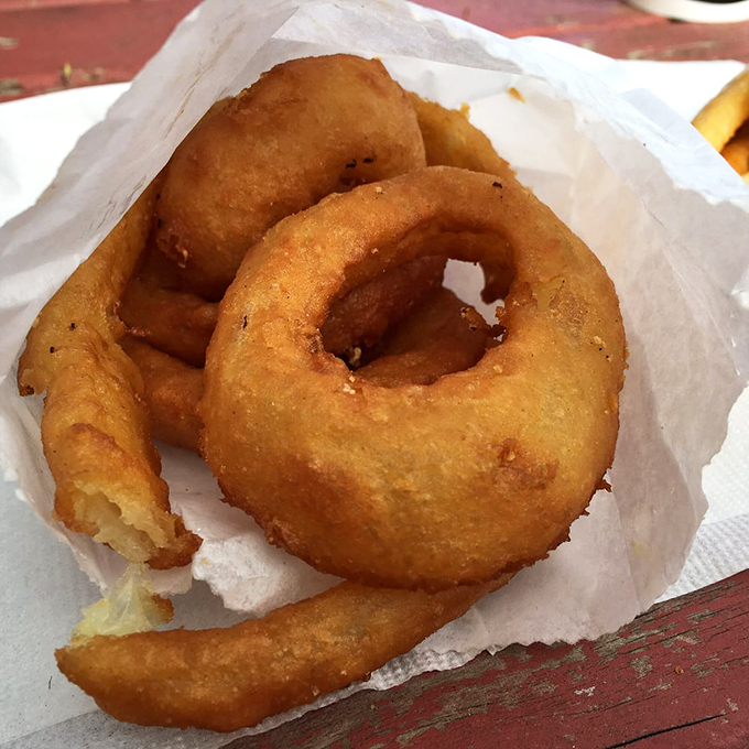 Onion rings that achieve that perfect balance&mdash;substantial enough to satisfy, with a light batter that shatters just right with each bite.