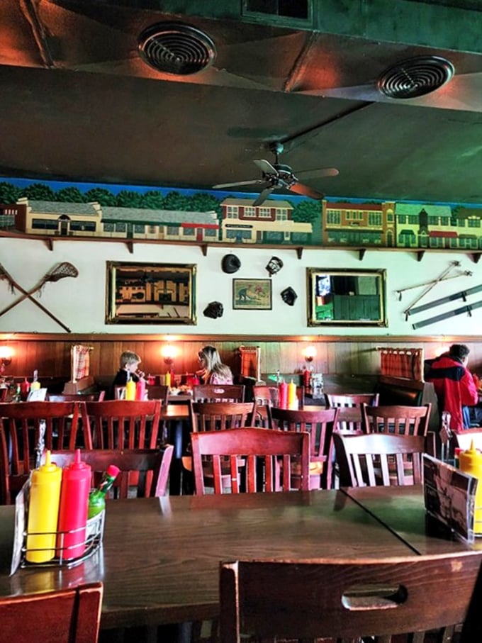 The model village above diners' heads serves as a reminder: in this little corner of Cincinnati, you've found a truly big-hearted place.