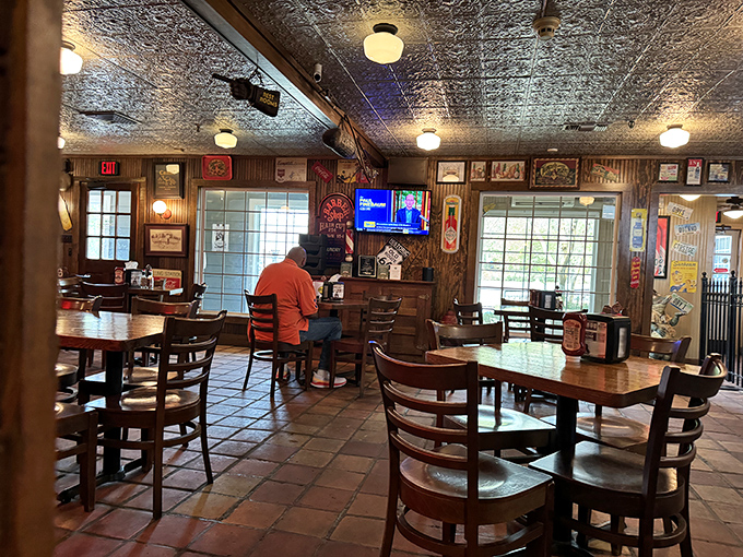 Wooden booths and terra cotta floors create cozy corners for savoring every bite&mdash;like dining in your favorite aunt's kitchen, if she were a sandwich genius.