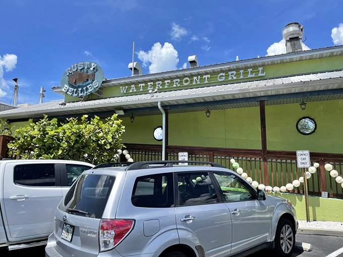 The view from the parking lot promises good things ahead. Like seeing the gift wrap before opening your favorite present.