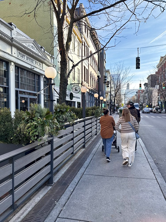 The Eagle's exterior sits proudly on Vine Street, part of Cincinnati's revitalized OTR neighborhood. A culinary destination worth the pilgrimage.