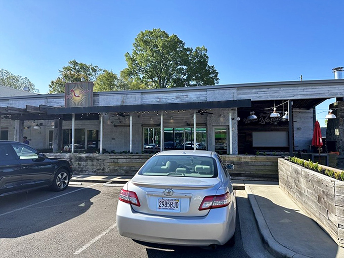 The outdoor seating area beckons with the promise of fresh air and fresh coffee&mdash;a morning sanctuary for those who believe breakfast tastes better with a side of sunshine.