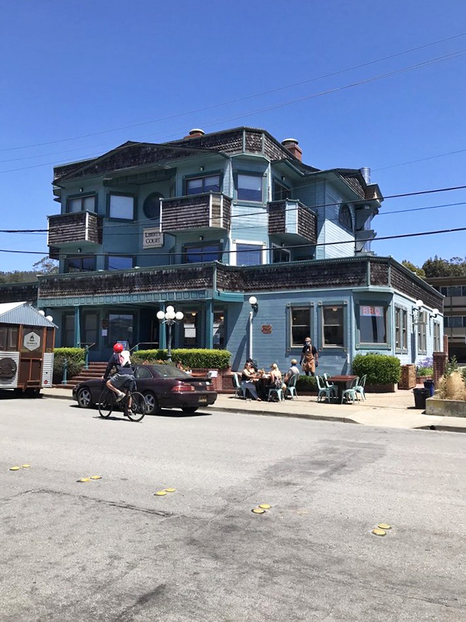 On a perfect California day, that turquoise exterior isn't just a restaurant&mdash;it's a beacon of hope for the hungry and barbecue-deprived.
