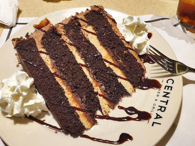Chocolate cake layered with peanut butter frosting&mdash;the dessert equivalent of a standing ovation. Each perfect stripe represents another reason to skip your diet.
