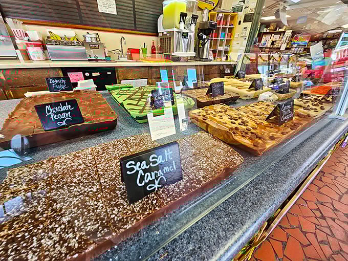 The fudge counter &ndash; where "Sea Salt Caramel" isn't just a flavor, it's an experience that demands a moment of respectful silence.