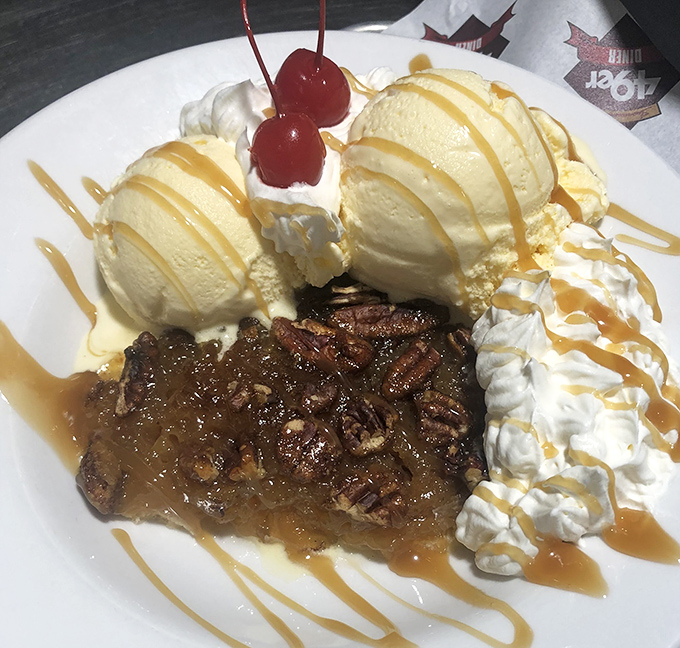 This isn't just dessert &ndash; it's pecan pie transformed into a celebration with ice cream, caramel, and cherries that make Tuesday feel like your birthday.
