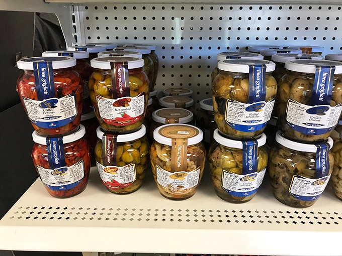 The pickle selection proves they understand the importance of acid balance&mdash;these jars of tangy treasures are the perfect sandwich companions.