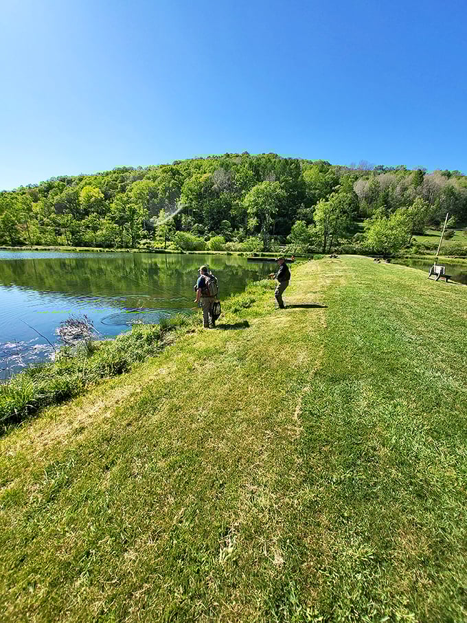 Fishing in paradise just minutes from downtown. These anglers aren't just casting lines &ndash; they're connecting with a tradition as old as Potter County itself. 