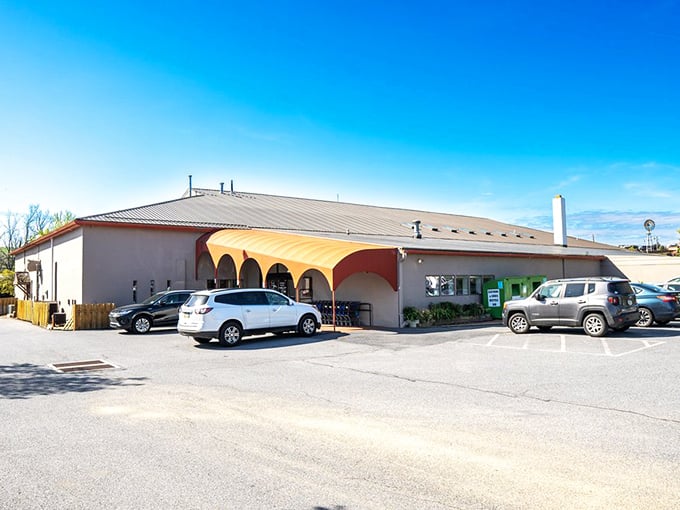 Even from the back, this unassuming building gives little hint of the fashion wonderland within&mdash;like a speakeasy, but for incredible deals instead of cocktails.