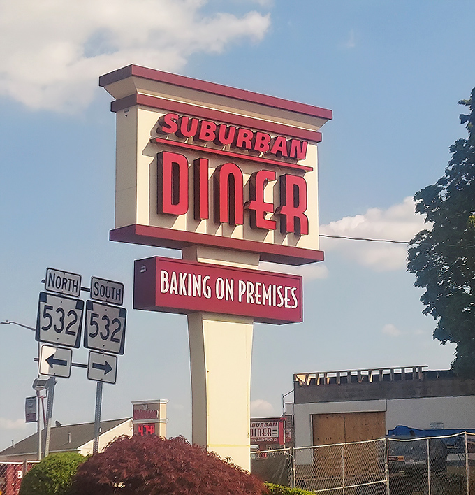 The roadside sign stands tall against the Pennsylvania sky &ndash; a beacon of hope for hungry travelers and a landmark for locals who know what awaits. 