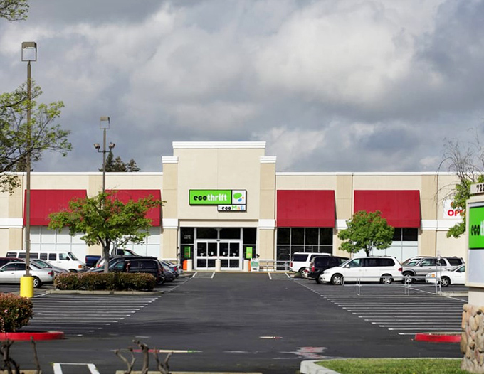 The expansive exterior hints at the treasure-filled adventure waiting inside this thrifting paradise destination.