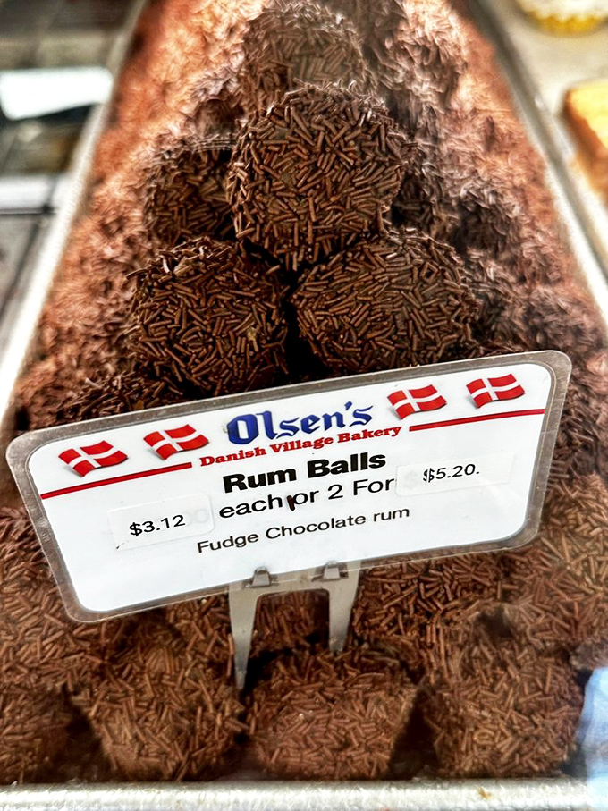 Rum balls rolled in chocolate sprinkles&mdash;proof that Danes understand the importance of desserts that double as stress relief.