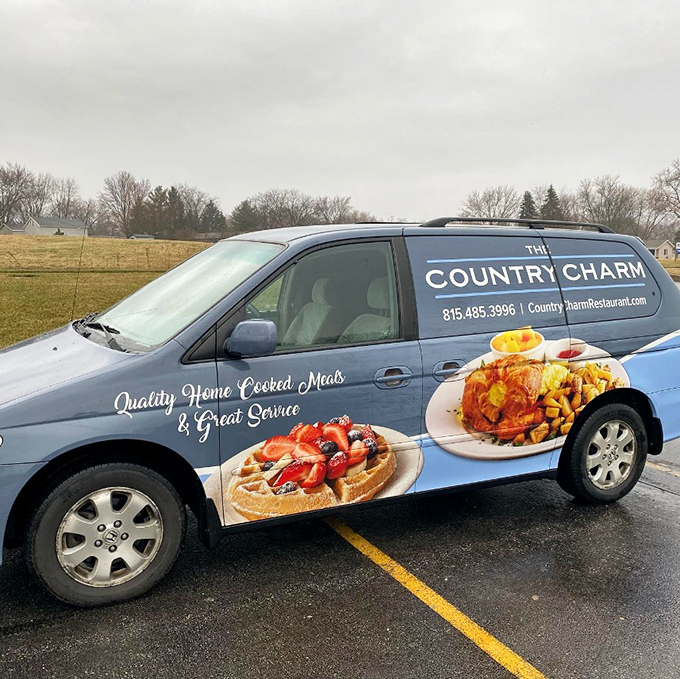 When a restaurant puts their waffles on their delivery van, you know they're serious about breakfast. This isn't just transportation &ndash; it's a mobile appetite trigger.