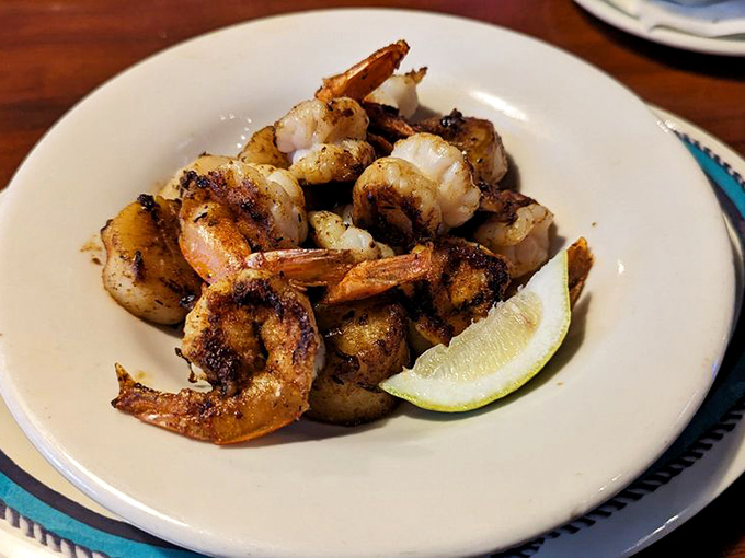 Blackened shrimp with that perfect Cajun kiss&mdash;proof that sometimes the simplest preparations let quality ingredients shine brightest.