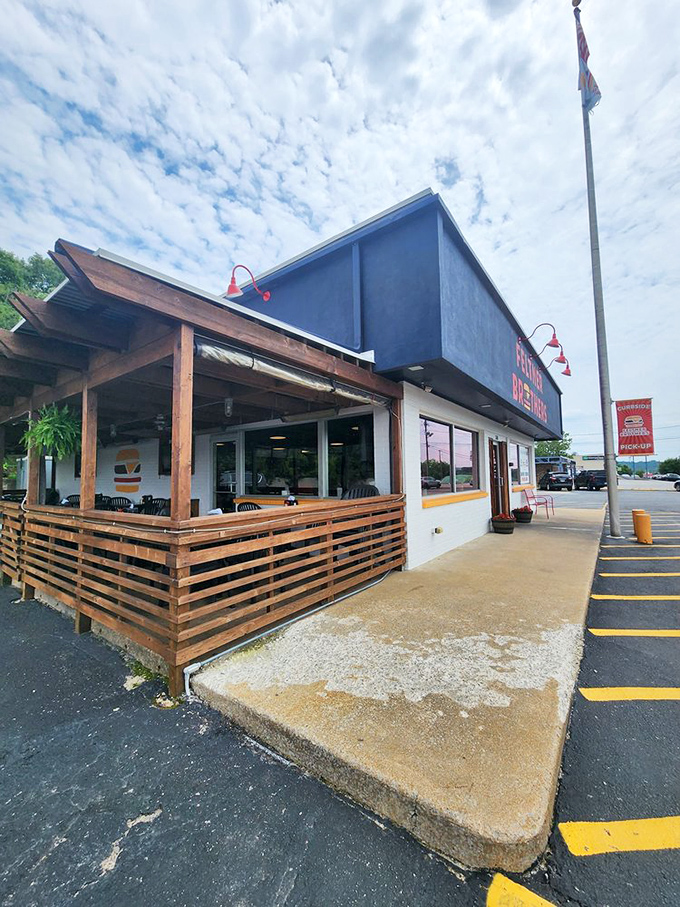 The side view reveals the architectural equivalent of a perfectly constructed burger&mdash;nothing fancy, just solid fundamentals done right.