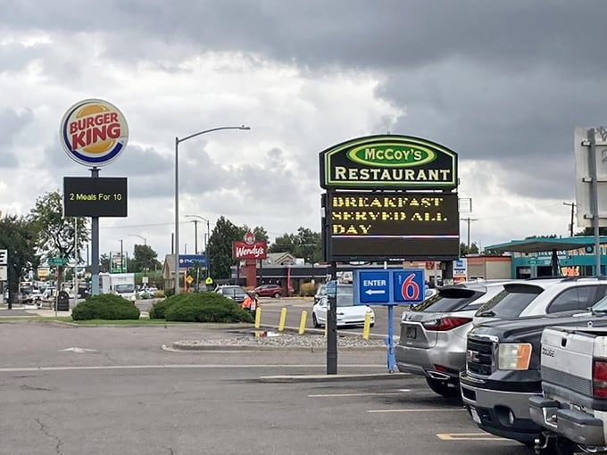 Even in the image of "24 hours diner," you can almost smell the coffee brewing and hear the gentle clink of forks against plates.