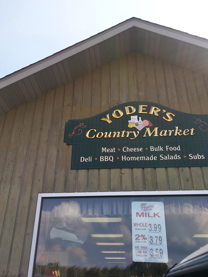 The sign says it all&mdash;meat, cheese, bulk food, deli, BBQ, homemade salads, and subs. No false advertising, just honest Amish country goodness.