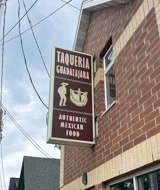 The sign promises "Authentic Mexican Food" without fanfare or gimmicks &ndash; like a confident person who doesn't need to brag. They let the food do the talking.