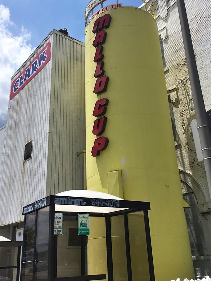 The Mallo Cup tower stands as Altoona's sweetest landmark. Like the Washington Monument, but with marshmallow filling.