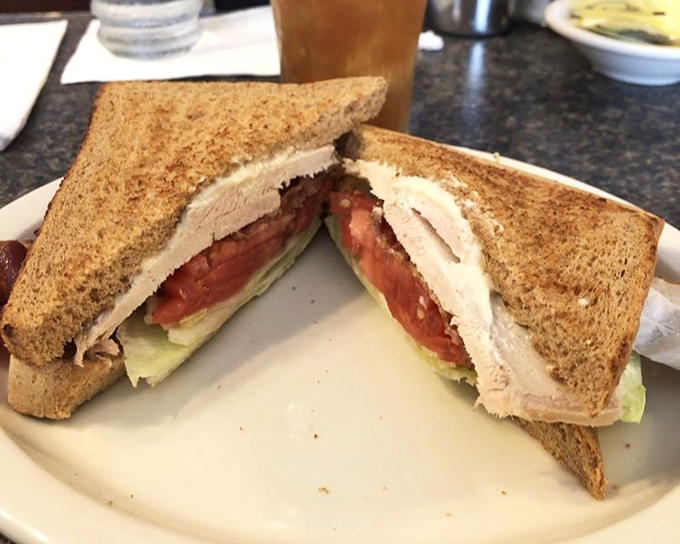 Turkey sandwich architecture at its finest&mdash;perfectly toasted bread, fresh vegetables, and generous meat creating the lunch equivalent of a standing ovation.
