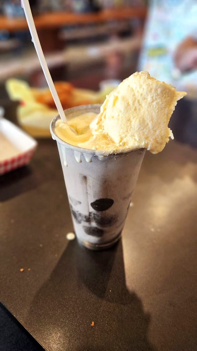 A vanilla malt that defies gravity and expectations &ndash; the perfect cool, creamy finale to a meal that redefines what a burger joint can be.