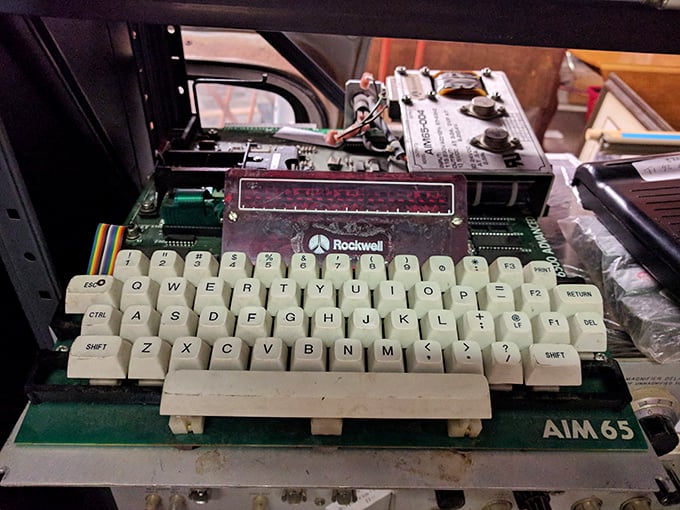 Before smartphones, this was cutting-edge tech. This vintage Rockwell keyboard reminds us that progress is just nostalgia waiting to happen.