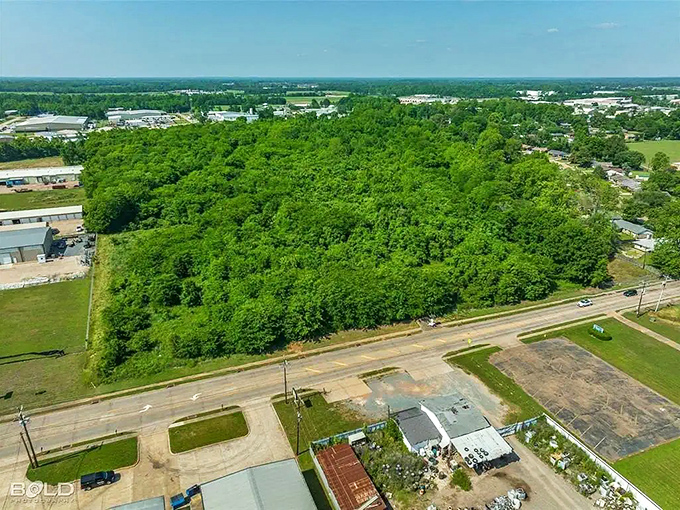 From above, Minden reveals its perfect balance of development and nature. The green canopy reminds you why Louisiana is called the Sportsman's Paradise.