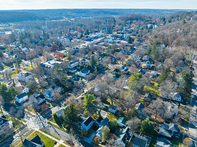 Neighborhoods nestle into rolling hills, each home a chapter in Granville's ongoing story of community, connection, and quiet contentment.