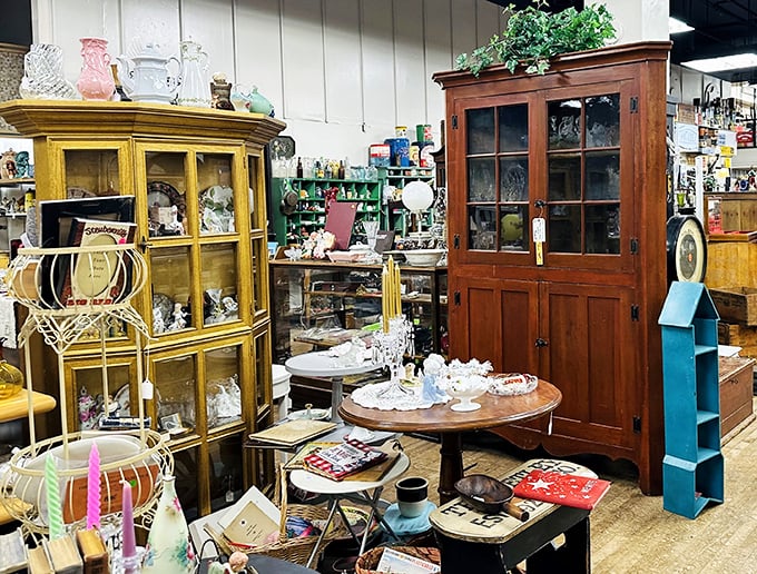 Furniture that tells stories without saying a word. That cherry cabinet has probably held everything from wedding china to secret letters over its century of service.