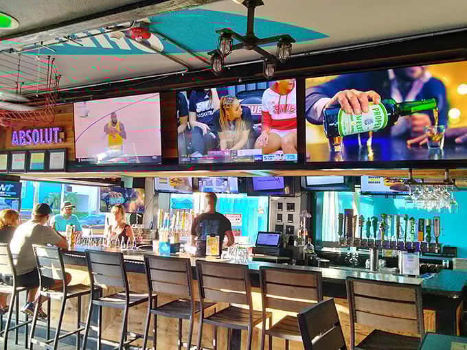 Not just a bar—a front-row seat to breakfast theater, where morning sports and perfectly cooked eggs create the ultimate start to your day.