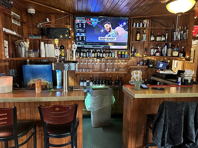 The bar at Pequod's isn't just where drinks are served&mdash;it's command central for pizza operations and the perfect spot to debate Chicago pizza superiority.
