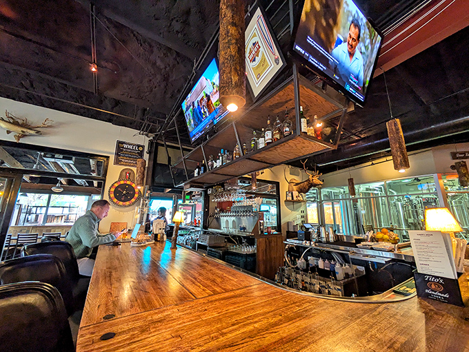 A bar counter that tells stories &ndash; where strangers become friends over pints of house-brewed beer and shared plates of comfort food.