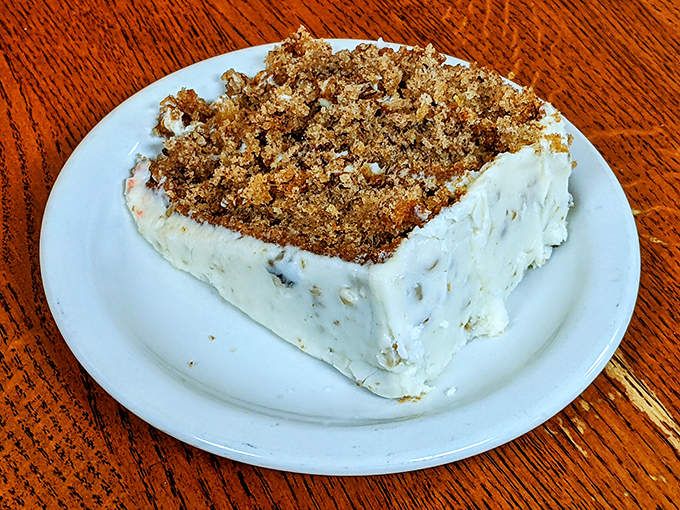 A slice of cake that doesn't need to be on social media to know its worth. The kind of dessert grandmothers would approve of and secretly request the recipe.