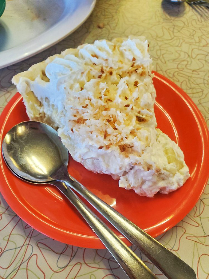 Coconut cream pie that makes time stand still. That first forkful is like finding the answer to a question you didn't know you were asking.