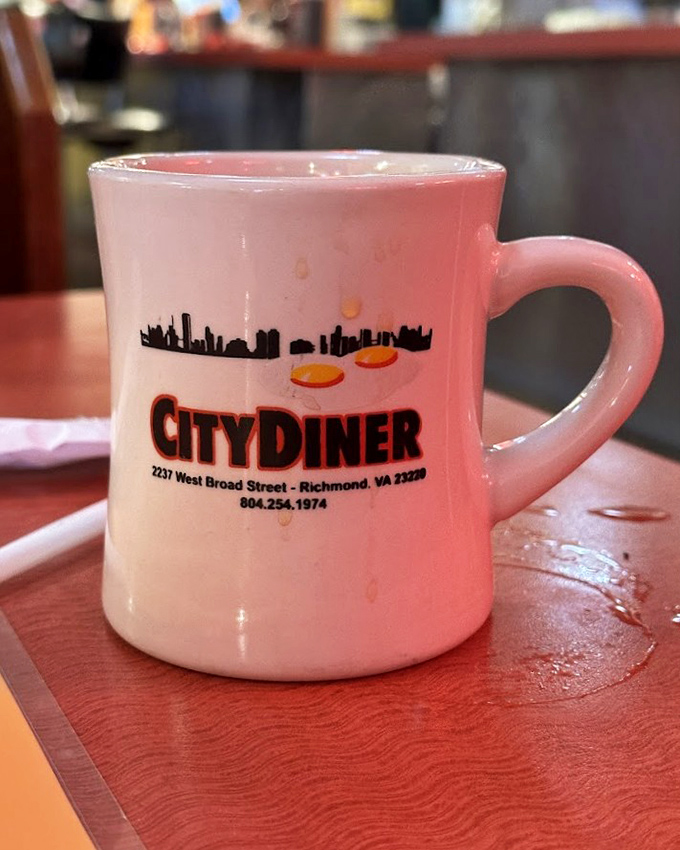 The official chalice of morning motivation, featuring Richmond's skyline and the promise of unlimited refills.