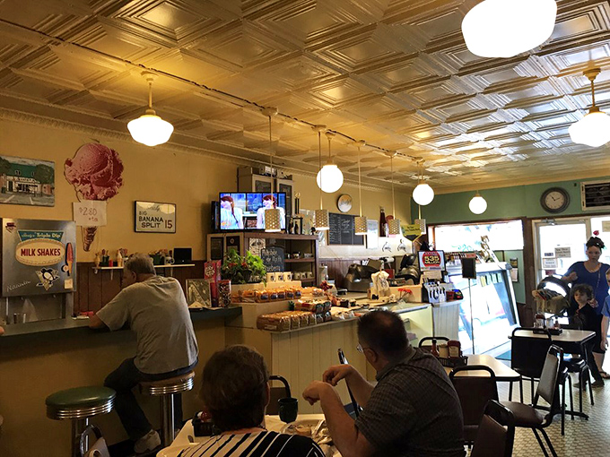 The morning regulars know exactly where to sit &ndash; under those pressed tin ceilings, where coffee flows freely and breakfast conversations have no time limit.