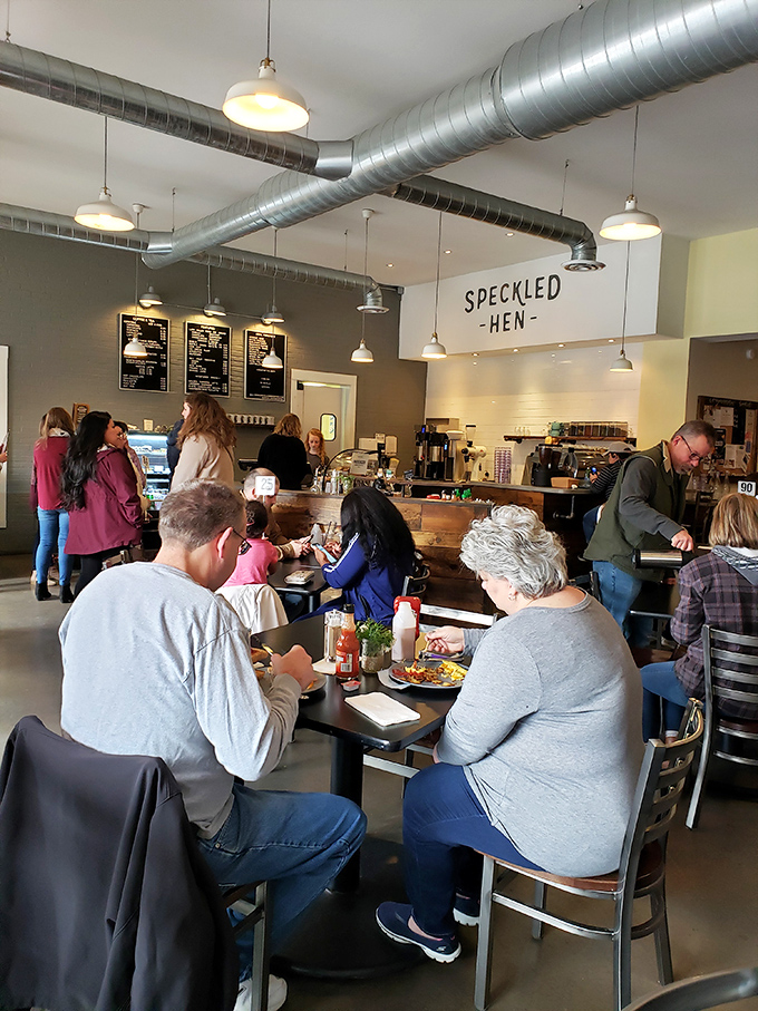 The true measure of a great breakfast spot: happy diners lost in conversation and plates that command attention even mid-sentence.