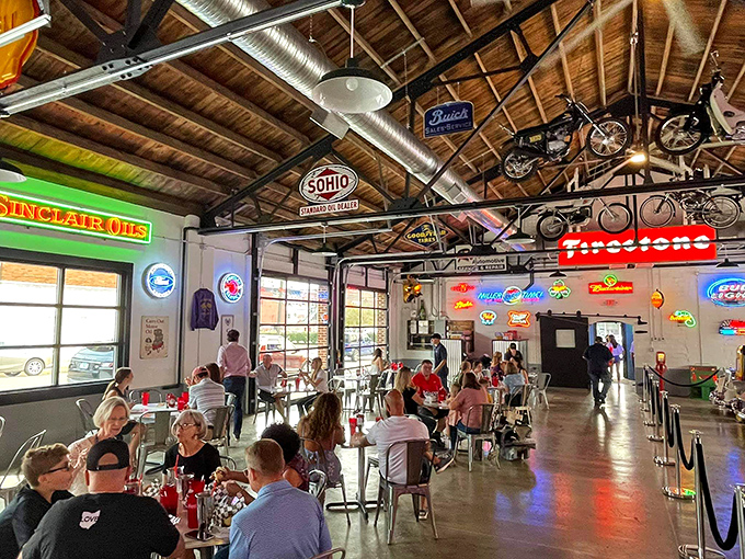 The bustling dining room energy proves that great food and atmosphere create irresistible community gathering spaces.