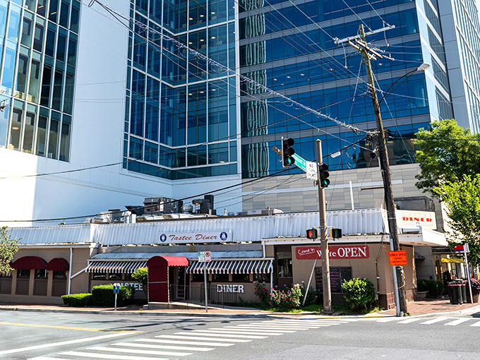 Standing proudly amid Bethesda's glass and steel evolution, Tastee Diner reminds us that some institutions are worth preserving, one perfect hash brown at a time.